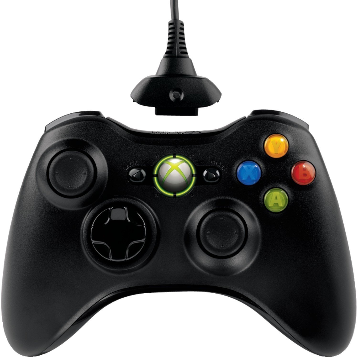 Xbox 360 Wireless Controller with Transforming D-Pad and Play and Charge Kit - Black