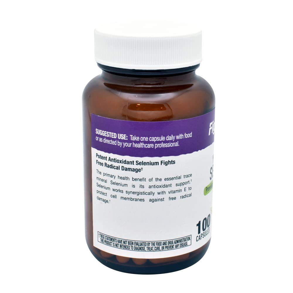 FightBack Foods Yeast Free Selenium 100 mcg Supplement (100 Capsules) - Non GMO and Gluten Free, Provides Antioxidant Support