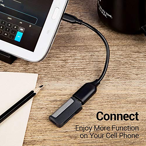 EVISTR OTG Cable for Android Male Micro USB to USB A-Female, USB 2.0 Cell Phone OTG Cable 6inch On The Go Adaptor Compatible with Samsung Sony, Android Smartphone Tablet