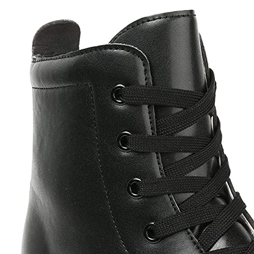 XUDREZ Roller Skates,Double Row Skates Adjustable Leather High-top Roller Skates Perfect Indoor Outdoor Adult Roller Skates with Bag (Black Wheel,44-US:11)