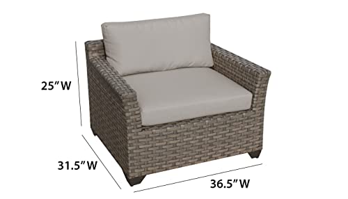 TK Classics MONTEREY-08a-WHITE Monterey Seating Outdoor Furniture, Sail White