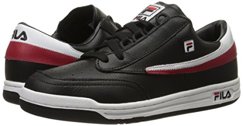 Fila Men's Original Tennis Fashion Sneaker, Black/White Red, 9.5 M US