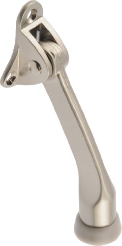 Hillman 853437 4" Kickdown Door Stop- Satin Nickel 1-Pack