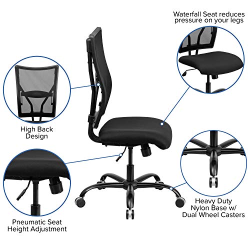 Flash Furniture HERCULES Series Big & Tall 400 lb. Rated Black Mesh Executive Swivel Ergonomic Office Chair