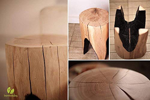 Reclaimed Wood Side Coffee Tables (Set Of Three), Log Furniture, Tree Stump Table, Home Decoration, Rustic Dorm Decor