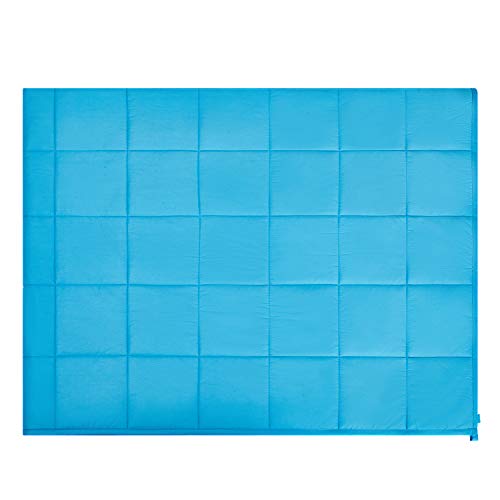 TONGDADA Kids Weighted Blanket | 40''x60'',7lbs | for Child Between 55-80 lbs | Premium Cotton Material with Glass Beads | Teal