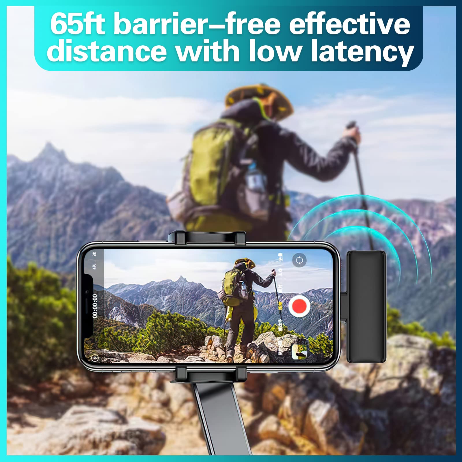 GOUPRAYEE 2 Pack Wireless Lavalier Microphone for iPhone iPad with Charging Case,Professional Tiny Omnidirectional Cordless lapel microphone wireless,iphone microphone for video recording