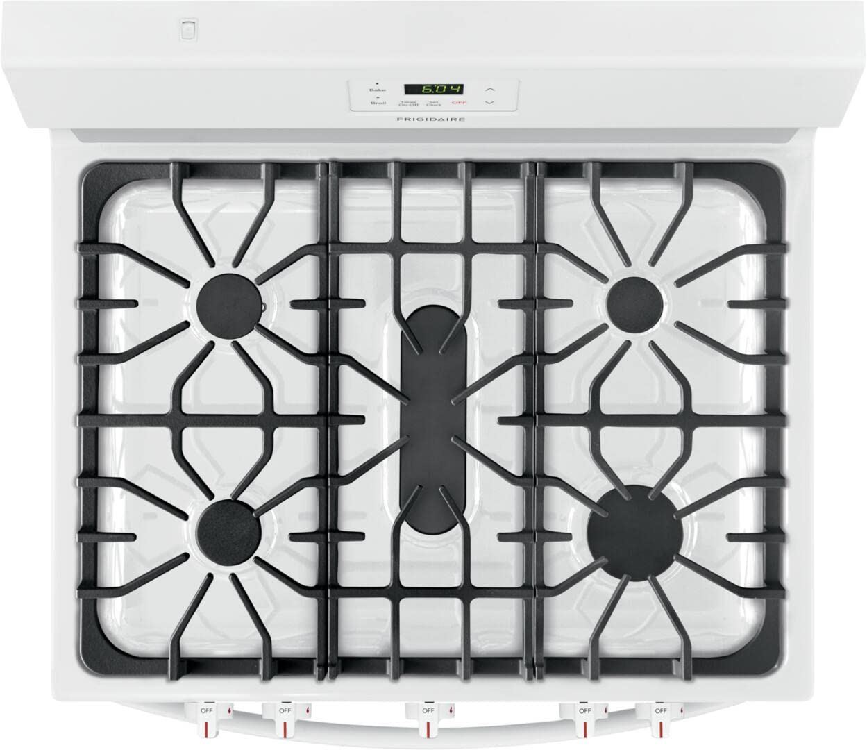 Frigidaire FCRG3052AW 30" Freestanding Gas Range with 5 Sealed Burners 5 cu. ft. Oven Capacity in White