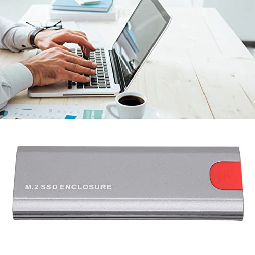 M.2 Aluminum NVME SSD Enclosure Adapter,10Gbps High Speed Transmission PCIe NVMe m Key M.2 SSD Enclosure Adapter,M.2 NVME SSD Enclosure (Dark Grey)