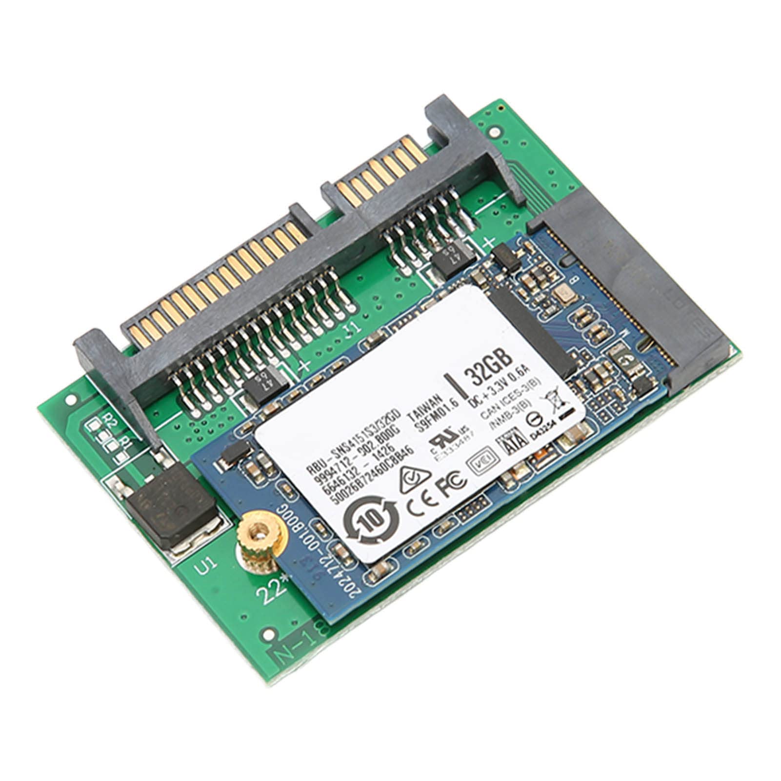 M.2 Hard Drive, PCB Plug and Play Large Capacity Stable Reliable 2 in 1 M.2 SSD Adapter for Home Office 32GB