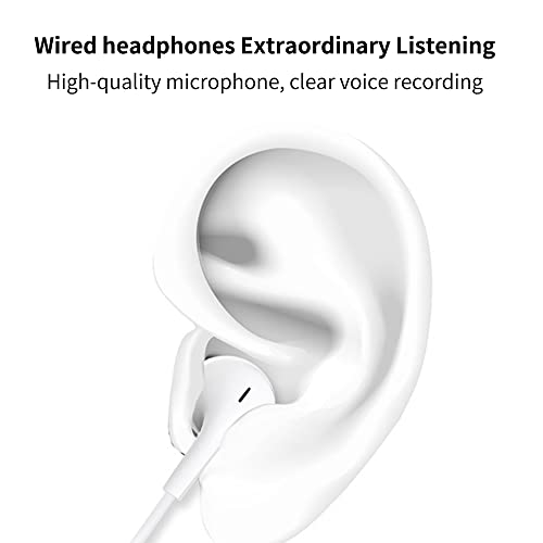 Togkun Wired Earbuds Headphones, Earphones in-Ear with Microphone and Call Controller, Noise lsolating, Bluetooth, Compatible with iPhone14/13/12/11/X/SE/8P/8/7P/7(2 Pack)