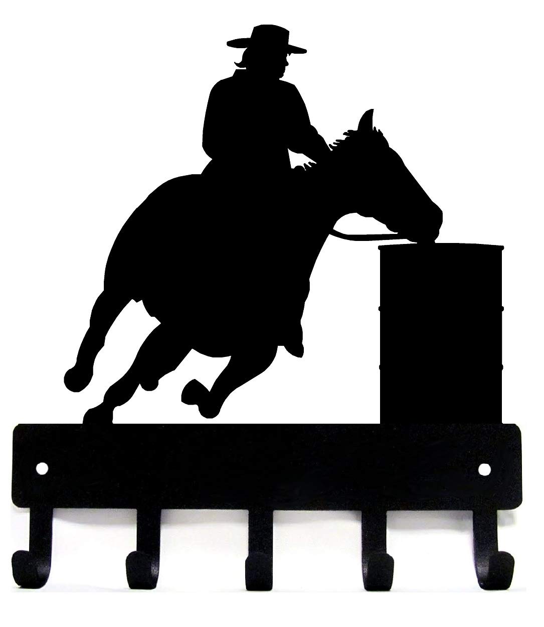 The Metal Peddler Barrel Racer Key Rack Hanger - Small 6 Inch Wide - Made in USA