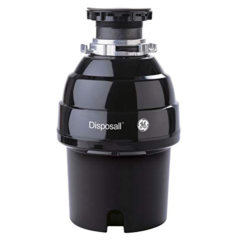 GE Continuous Feed Garbage Disposal, 3/4 Horsepower & 2,700+ RPM, Good for Grinding: Small Bones, Vegetable Peels, & Fruit Pits, Easy Install Kit Included, Non-Corded, GFC720N