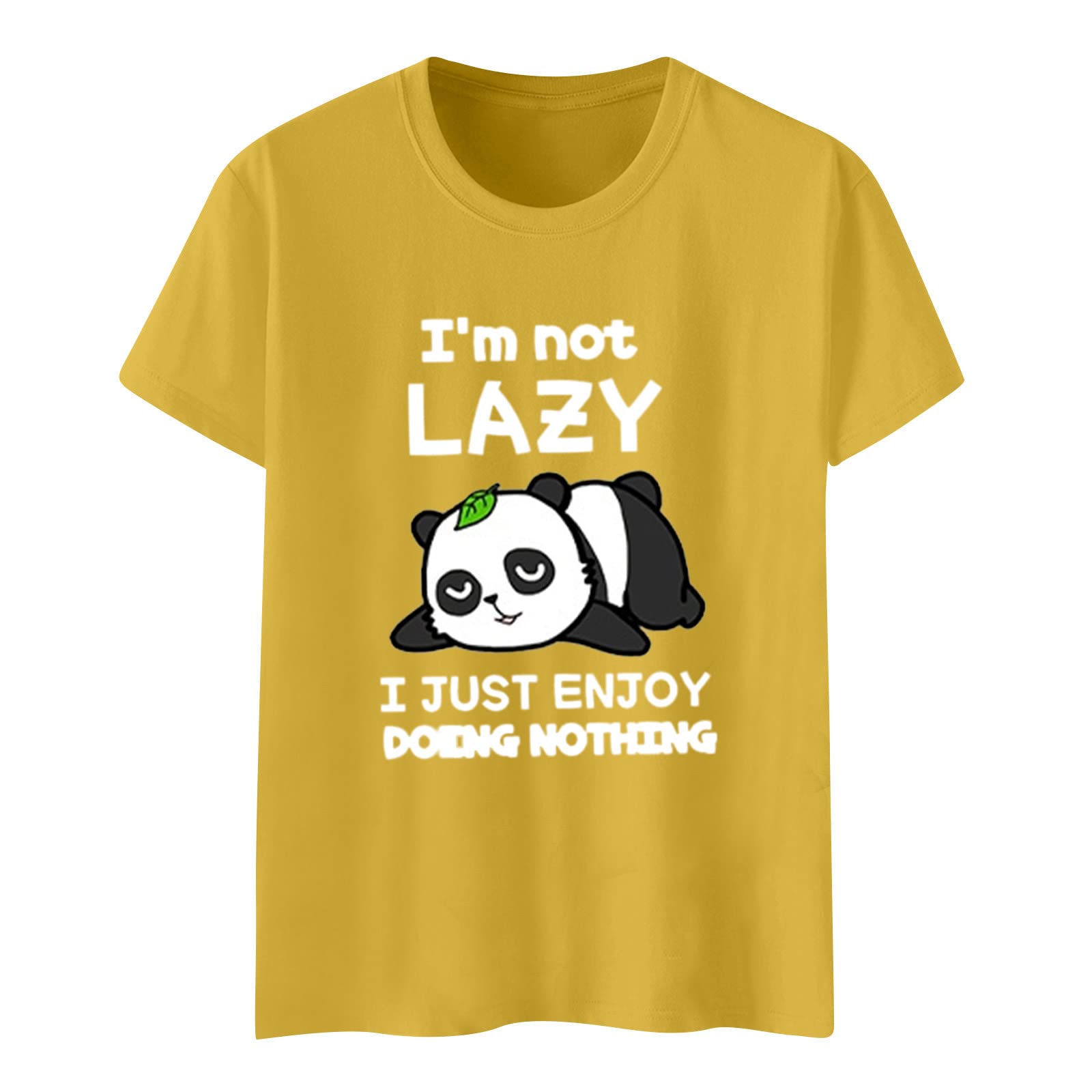Graphic T Shirts for Women Religious Spring Summer Rabbit Printed Short Sleeve O Neck Shirt Top Shelf Bra Camisole Yellow
