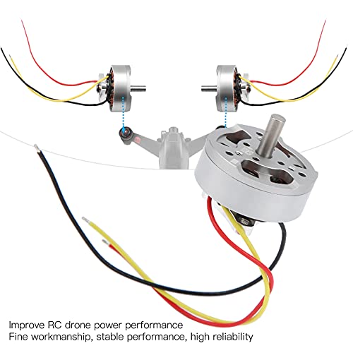 VGEBY Drone Accessory, Durable Drone Arm Motor RC Drone Arm Metal Power Motor Repair Parts Suitable for Combo Drone (Short Cable) Modeling Accessories