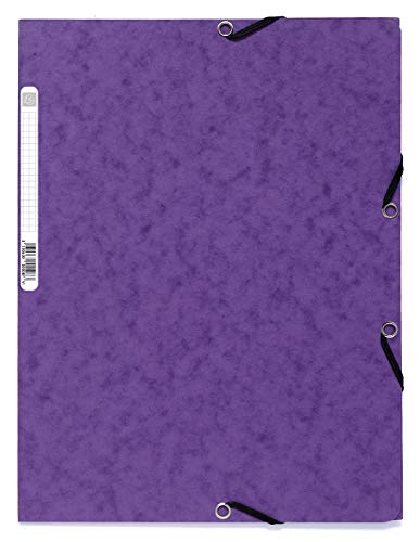 Exacompta 55510AMZE Elasticated Folders with 3 Flaps Glossy Card 10 + 1 Free 24 x 32 cm 400 g 10 Assorted Colours Pack of 11
