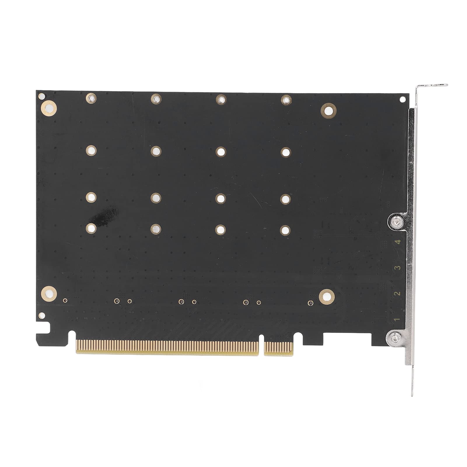 M.2 NVME SSD to PCIE X16 Adapter, 4x32Gbps M.2 NVME (m Key) SSD to PCIe 3.0 x 4 Port Host Controller Expansion Card with Individual LED Indicator