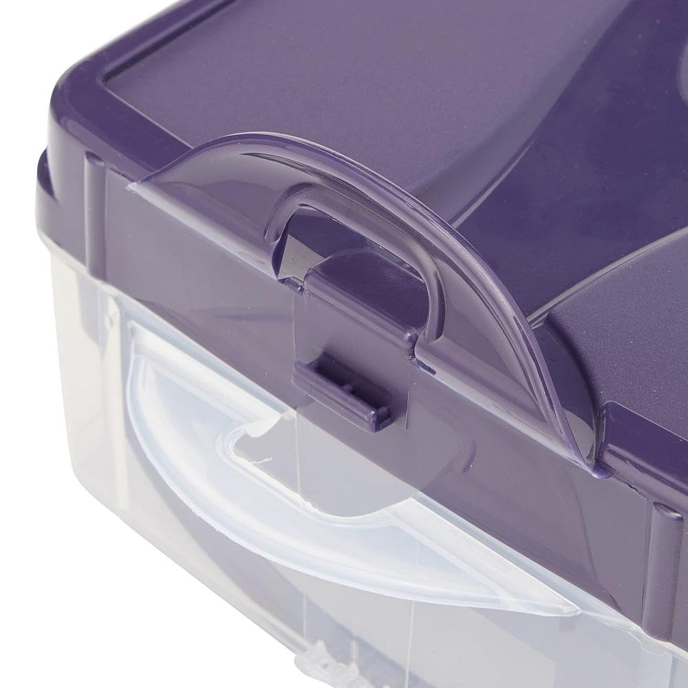 Prym Thread Sorting Inserts, Clear Click Box, 24 x 16,5 x 8 cm, Violet