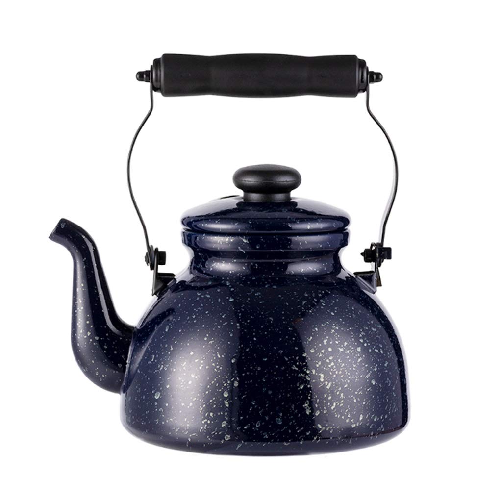 Enamel Kettle Blue Starry Sky Kettle Gas Large Capacity Teapot Whistling Teapot With Anti-scald Handle (2.5L, 84.5OZ) Multifunctional water kettle