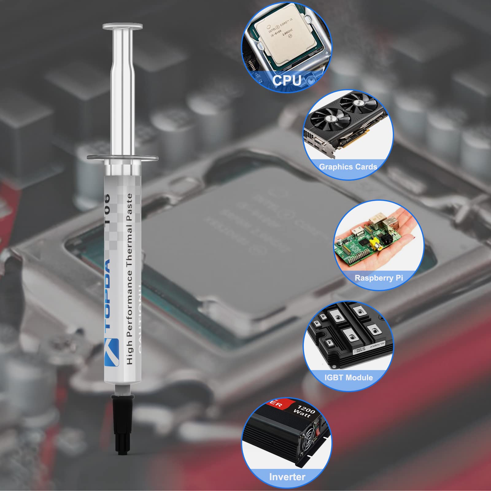 Thermal Paste, Heatsink Paste, Thermal Compound Paste for CPU Coolers GPU IC Processor High Performance CPU Thermal Paste 3g