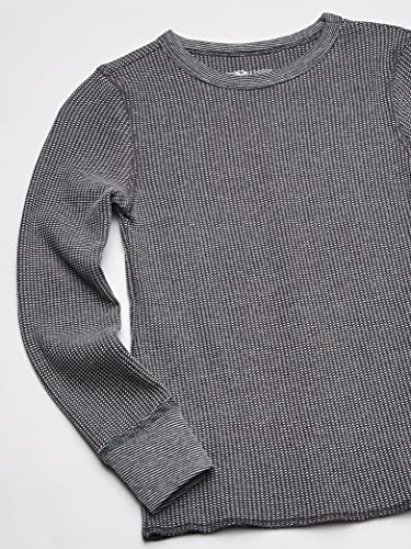Fruit of the Loom Boys' Premium 2-Pack Thermal Waffle Crew Top, Heather Greystone/Natural, 14-16