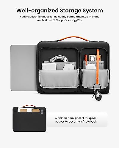 tomtoc 360 Protective Laptop Sleeve for 14-inch MacBook Pro M2/M1 Pro/Max A2779 A2442 2023-2021, 13.5-14.4 Inch Surface Laptop Studio/5/4/3, Water-Resistant Carrying Case for ASUS VivoBook/ZenBook 14