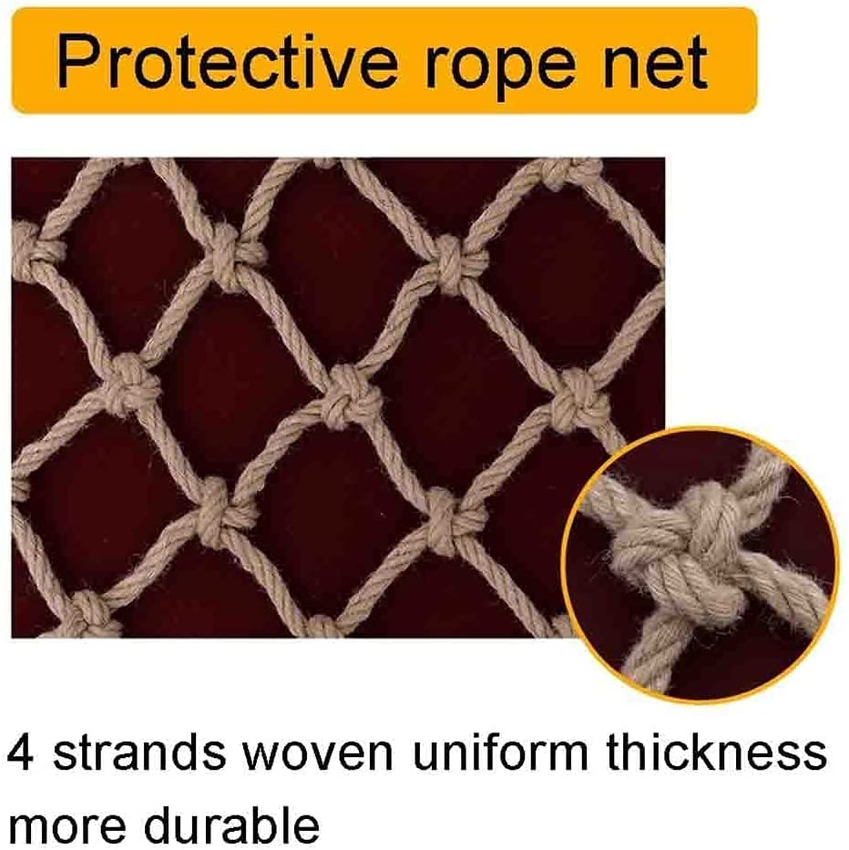 OUYOXI Kids Climbing Net, Hemp Rope Net Rock Wall Climb Net, Kids Training Net Large Mesh Multi-Size Safety and Environmentally Dia 6MM/8MM (Colour:6mm,1x2m/3.28x6.56ft)
