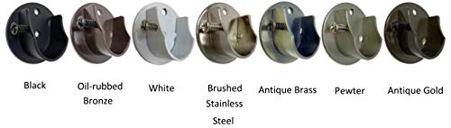 Urbanest Set of 2 Inside Mount Brackets for 1 1/8-inch to 1 1/4-inch Curtain Rods, Bronze