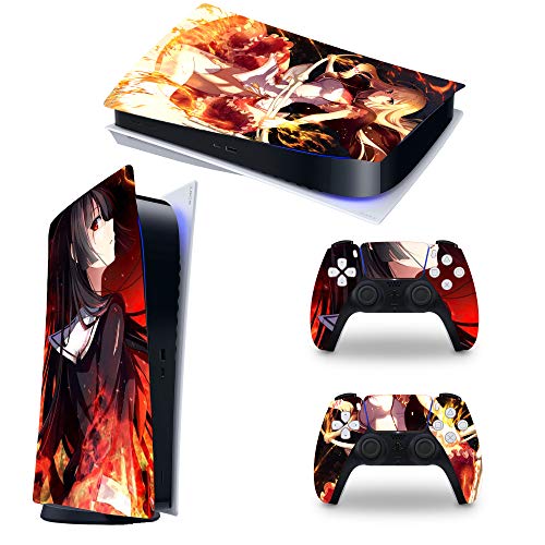 Fire Girls - PS5 Digital Edition Skin Console - PS5 Digital Edition Controller Skin Cover Vinyl Decal Protective