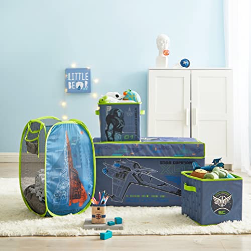 Idea Nuova Pixar Lightyear Set of Two Spacious Collpasible Storage Cubes, 10"x10"