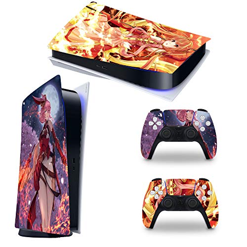 Fire Girls PS5 Console and Controller Skin Set - playstation 5 Vinyl( Only fit PlayStation 5 regular)