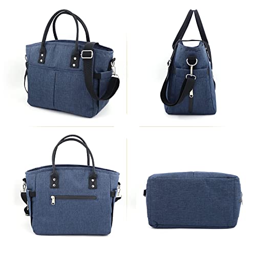 Insulated Lunch Bag Box Tote, 11L Large insulated cooler bag lunch box Reusable Lunch Bag with Adjustable Shoulder Strap for Women&Men Work Picnic(Blue)