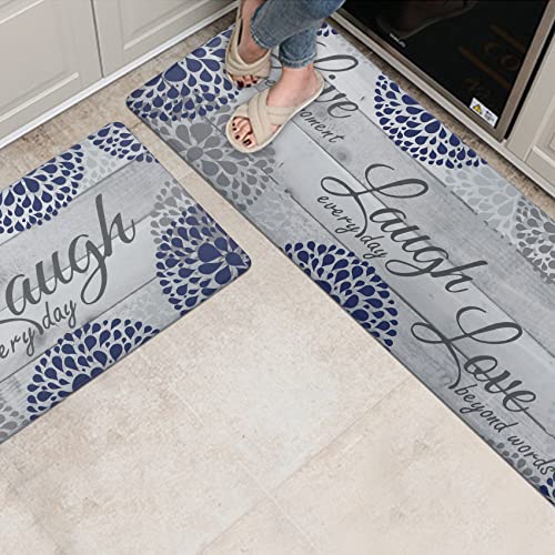 Homcomoda Kitchen Rugs Sets of 2 Non Slip Kitchen Mats for Floor Waterproof Kitchen Rugs and Mats Anti-Fatigue Standing Mats for Kitchen Work Station Sink Laundry.