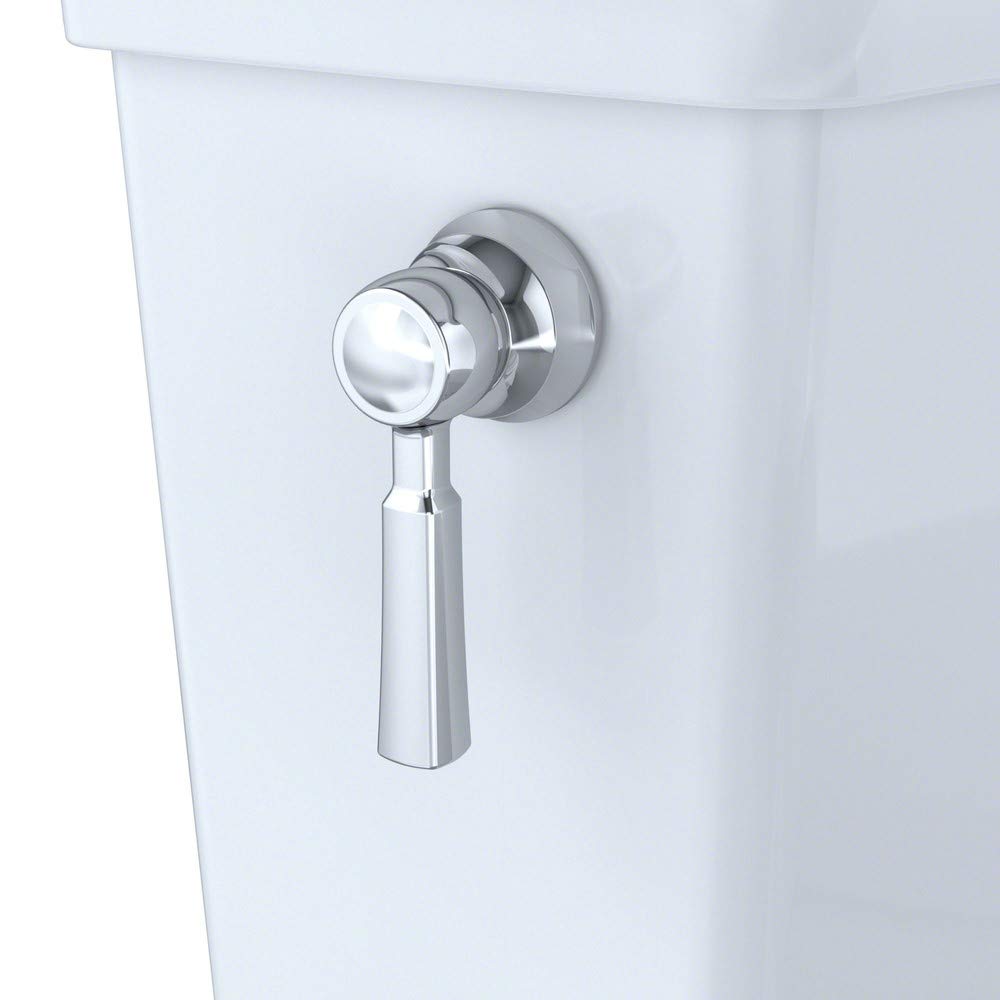 TOTO CST404CEFG#01 Promenade II Two-Piece Elongated 1.28 GPF Universal Height Toilet with CeFiONtect, Cotton