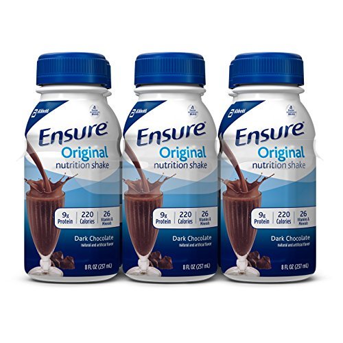 Ensure Original Nutrition Shake, Rich Dark Chocolate, 8-Ounce Bottle, 6 Count by Ensure