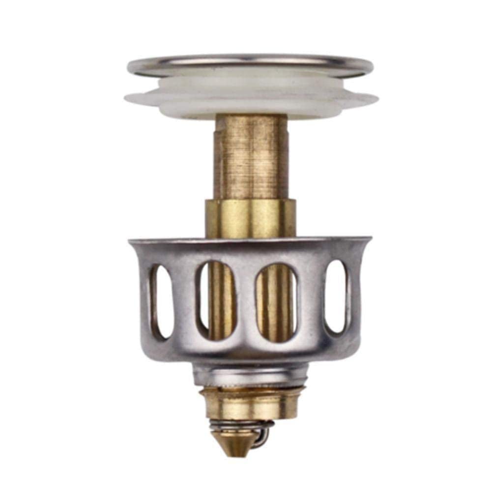 WAGA Sink Up Drain Stopper Basin Bathroom Lavatory Kitchen Bathtub Accessories Basin Metal Washbasin Core Bounce Plug