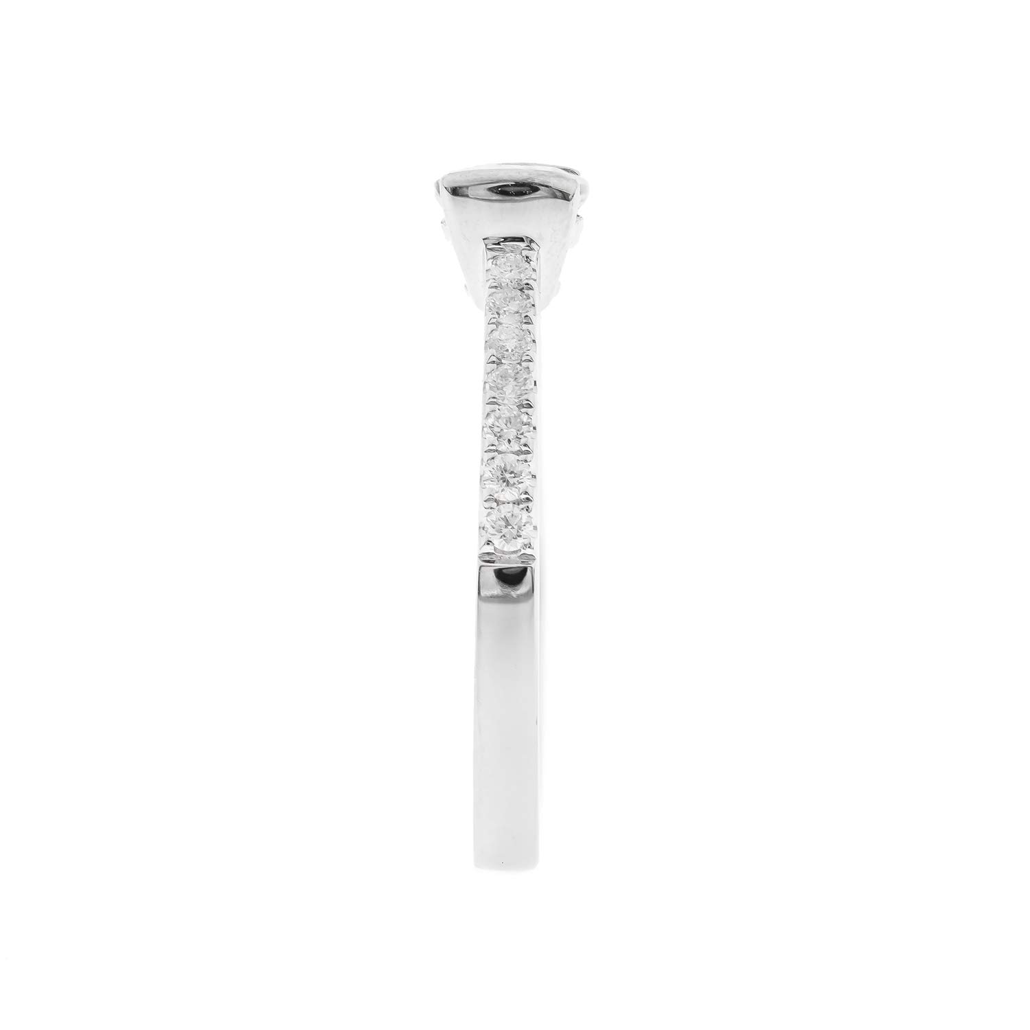 Gin & Grace 10K White Gold Genuine Aquamarine Ring with Diamonds for Women | Ethically, authentically & organically sourced (Cushion-Cut) Shaped Aquamarine Hand-Crafted Jewelry for her