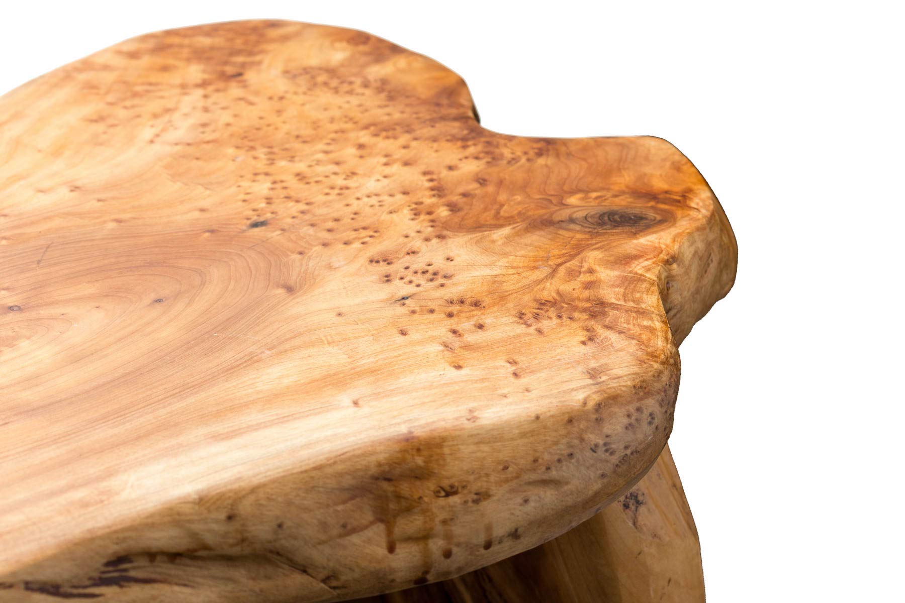 TJ Global Natural Edge Cedar Wood Tree Stump Indoor/Outdoor Stool, Garden Bench, Night Stand, End Table, Plant Stand - L20 x W11 x H17