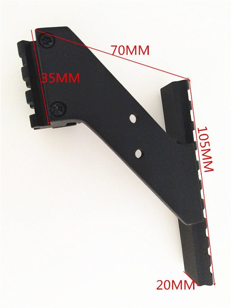 FIRECLUB Tactical Precision Machined Aluminum (NOT Plastic) Weaver Picatinny Top & Bottom Pistol Handgun Scope Mount for Sights,Lights & Accessories For Glock Pistols with Front Accessories