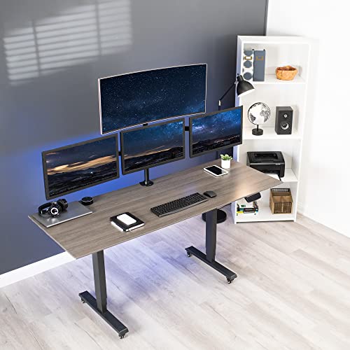 VIVO Quad Monitor Adjustable Heavy Duty Mount, Articulating Stand for 4 LCD Screens up to 24 inches STAND-V004Y