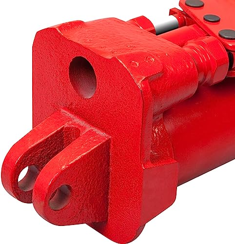 Yellow Jacket AS30808 Hydraulic Long Ram Jack with Double Piston Pump and Clevis Base (Fits: Garage/Shop Cranes, Engine Hoists, and More): 8 Ton (16,000 lb) Capacity, Red
