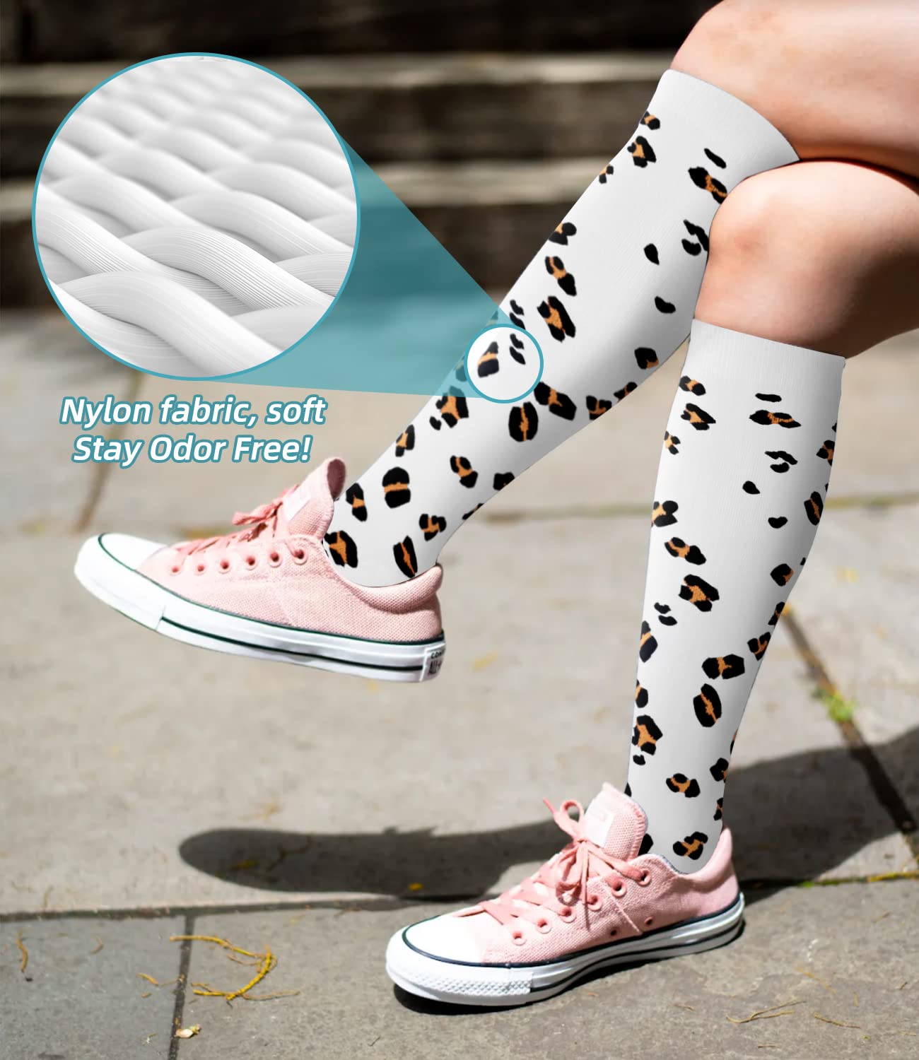 FuelMeFoot Compression Socks For Women Men 20-30 mmhg - Graduated Support Knee High Socks For Nurses, Travel, Athletic