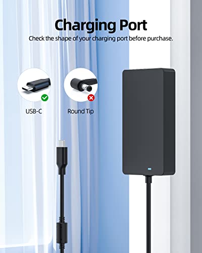 USB C Laptop Charger Fit for Dell Inspiron 14 16 Plus 7420 7620 Vostro 7620 P157G003 P117F003 P117F004 AC Adapter Power Supply Cord