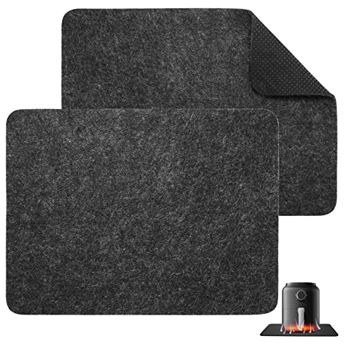 Heat Resistant Mats For Countertop 2 Pcs - Coffee Mat Heat Resistant Mat Kitchen Counter Protector Pad with Appliance Slider Function for Air Fryer, Microwave, Coffee Maker, Toaster