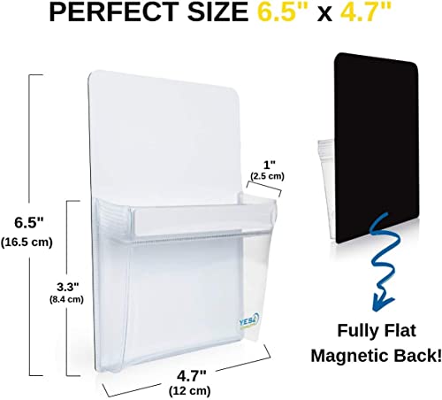 YES4QUALITY Magnetic Pen Holder for Refrigerator with Strong Magnetic Back (2 Pack) - Dry Erase Marker Holder Ideal for Whiteboard, Fridge - Pencil Cup (2 Pack)