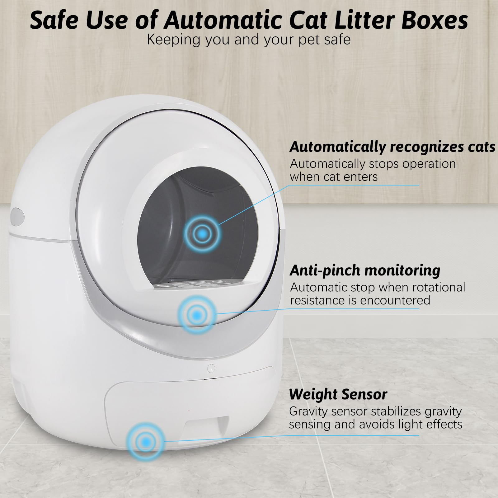Extra Large Automatic Cat Litter Box, Self Cleaning Cat Litter Box with Smart APP Control, Odor Removal Cat Litter Box for Multiple Cats