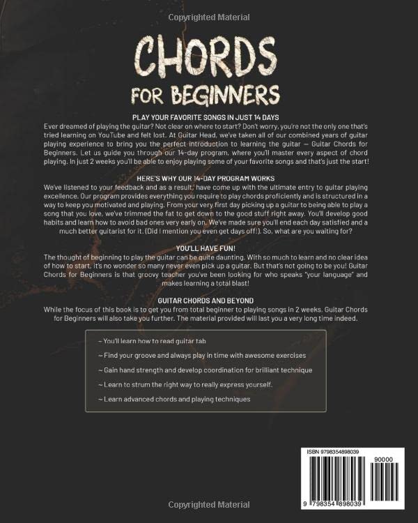 Guitar Chords For Beginners: A 14-Day Program to Master Chord Shifts, Strumming and Longer Progression to Nail Your Favorite Songs.