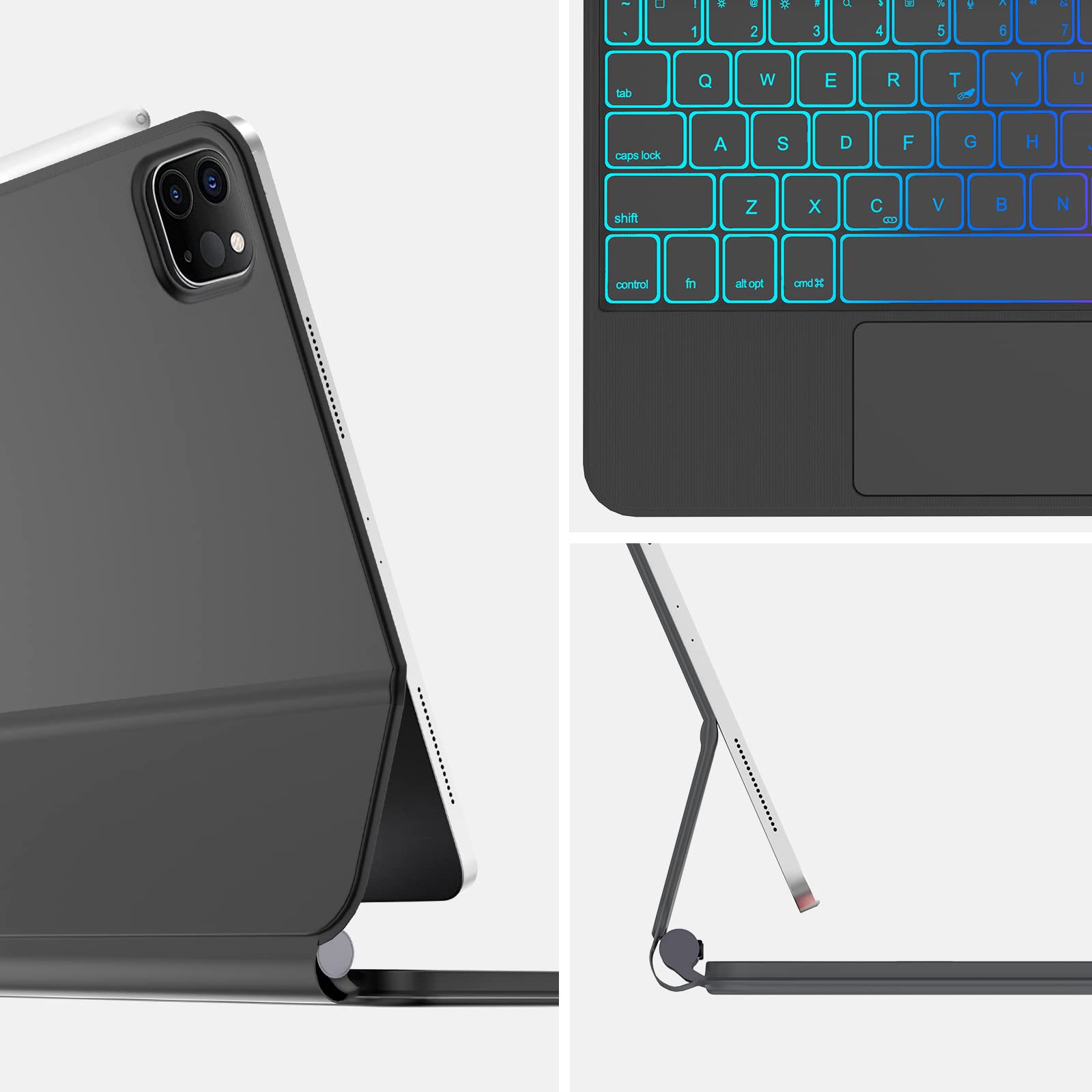 Magic Keyboard Case for iPad Air 11 inch M2 2024 & iPad Pro 11 Inch (4th/3rd/2nd/1st Gen), iPad Air 5th/4th Generation Case with Keyboard, Floating Cantilever Stand, Multi-Touch Trackpad, Backlit Keys