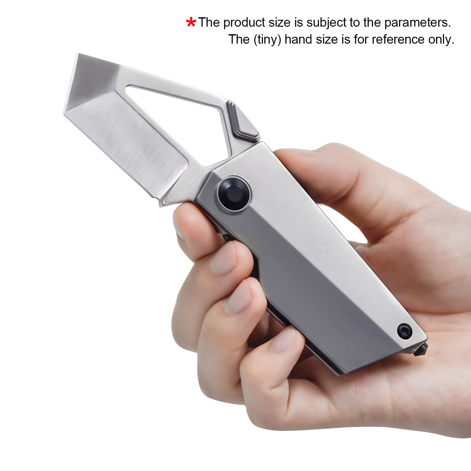 Kizer Cyber Mini Folding Pocket Knife, 2.16Inches S35VN Blade Titanium Handle Knife, Futuristic EDC Knife with Pocket Clip, Unique Small Gift for Men Women,Ki2563A1