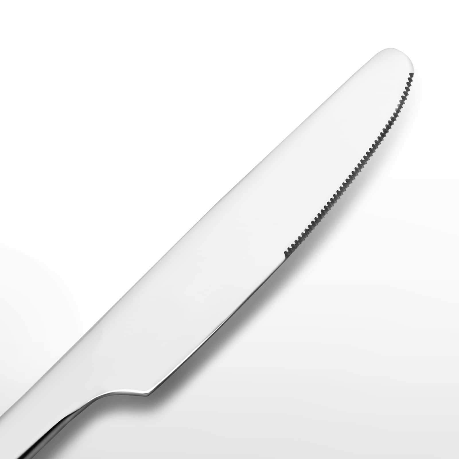 KINGSTONE Stainless Steel Dinner Knives Set of 4, 8.9-Inch Shiny Mirror Dinner Knife with Clean Design, Heavy Duty Butter Knife, Sharp Table Knives for Home Kitchen, Restaurant Use